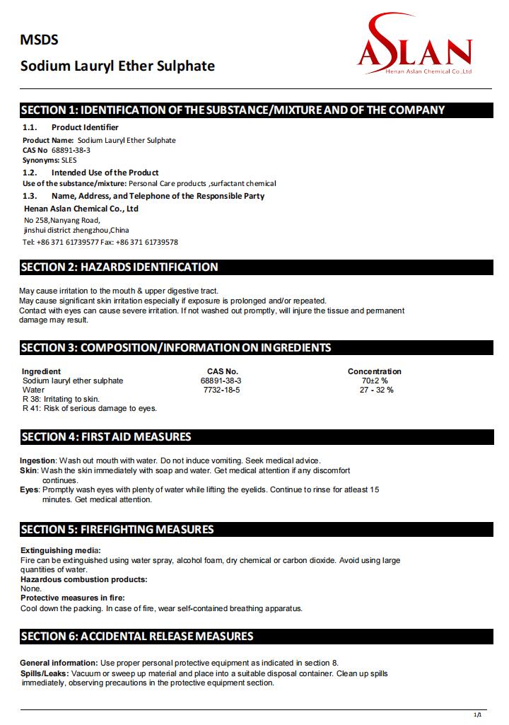 Products > Sodium Lauryl Ether Sulphate_Aslan-Manufacturing Surfactants.