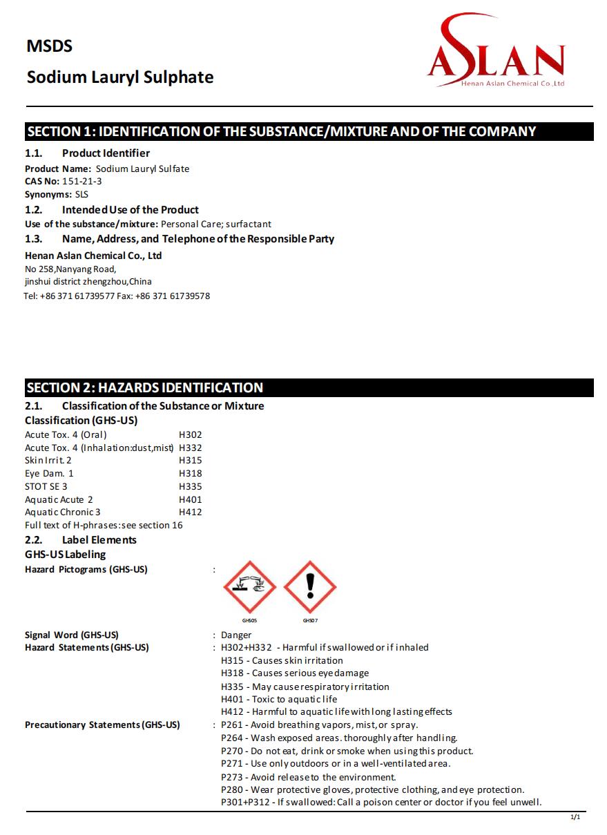 Products > Sodium Lauryl Sulphate_Aslan-Manufacturing Surfactants.
